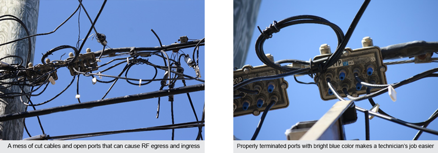 How cable terminators protect tap ports from environmental damage