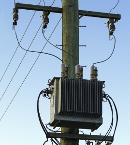 Mixing fiber and power lines in aerial fiber deployments