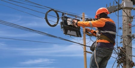 Mixing Fiber and Power Lines in Aerial Fiber Deployments